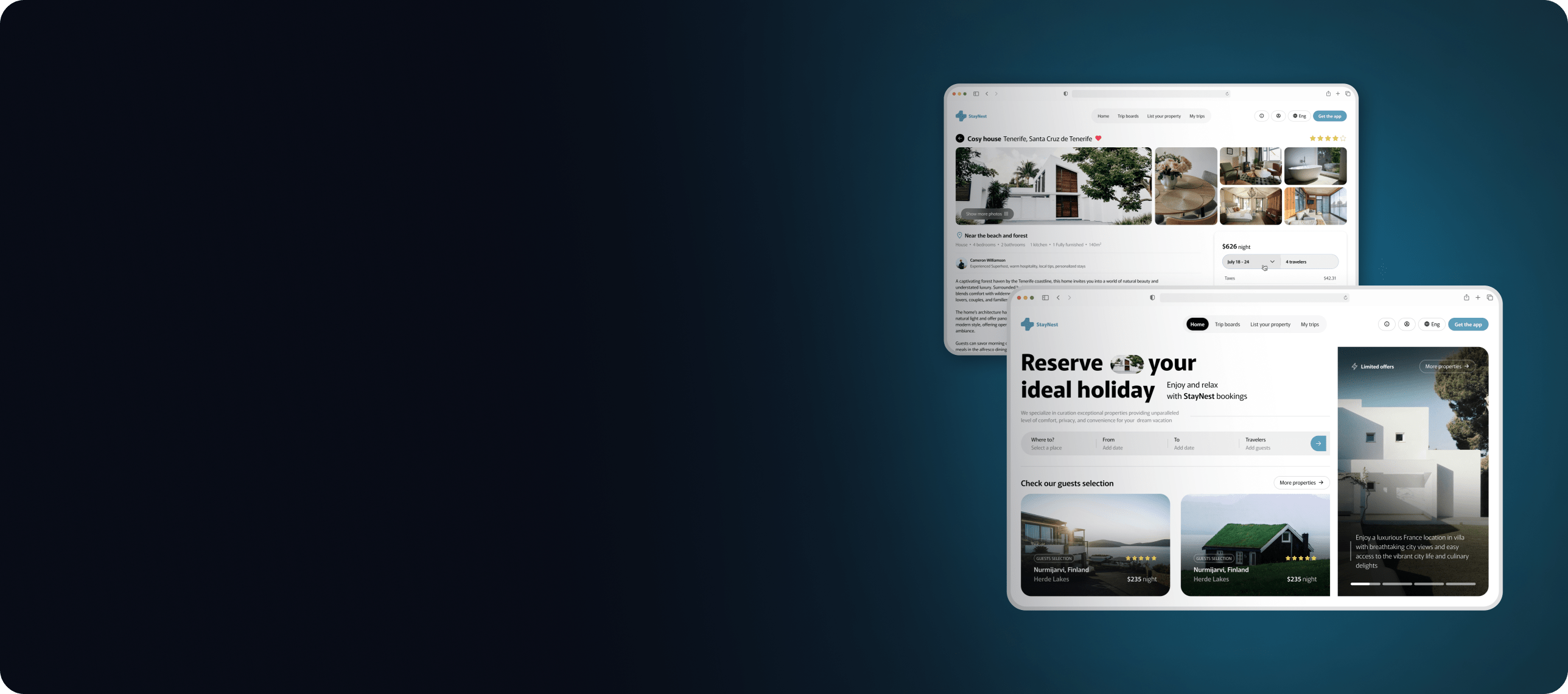 StayNest – Vacation Rental Platform | Artkai 🚀